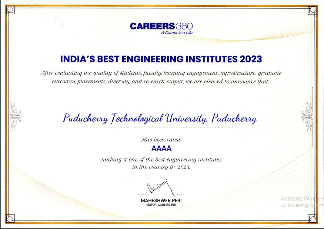 PUDUCHERRY TECHNOLOGICAL UNIVERSITY